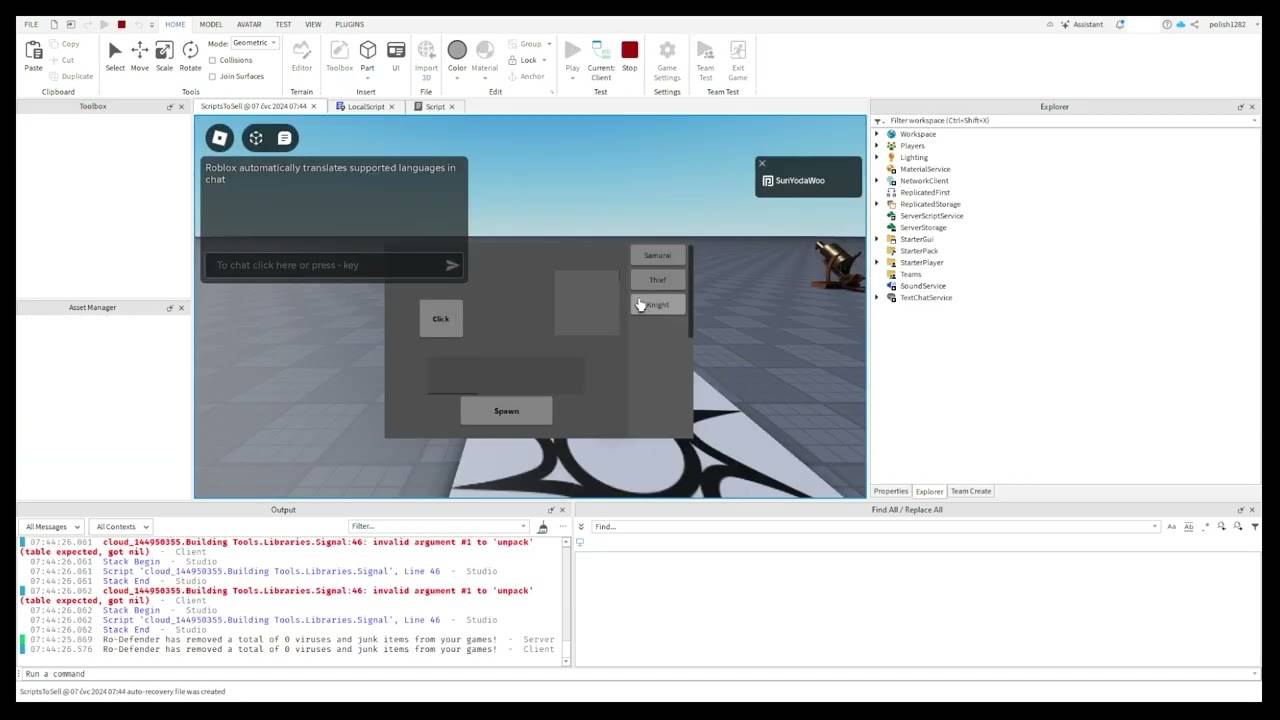 Roblox Class Selection System | ClearlyDev Marketplace
